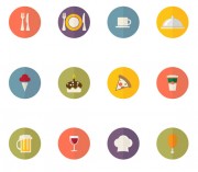 Sets de iconos circulares estilo plano de diferentes temáticas - Kabytes